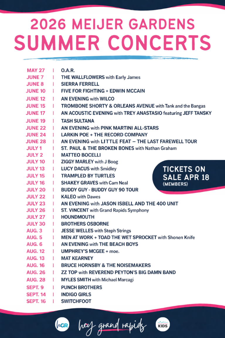 Meijer Gardens Concerts 2026: Line Up Includes O.A.R. and More ...